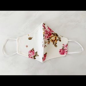 Hand Crafted | Other | Reusable Washable White Spring Floral Face Mask ...